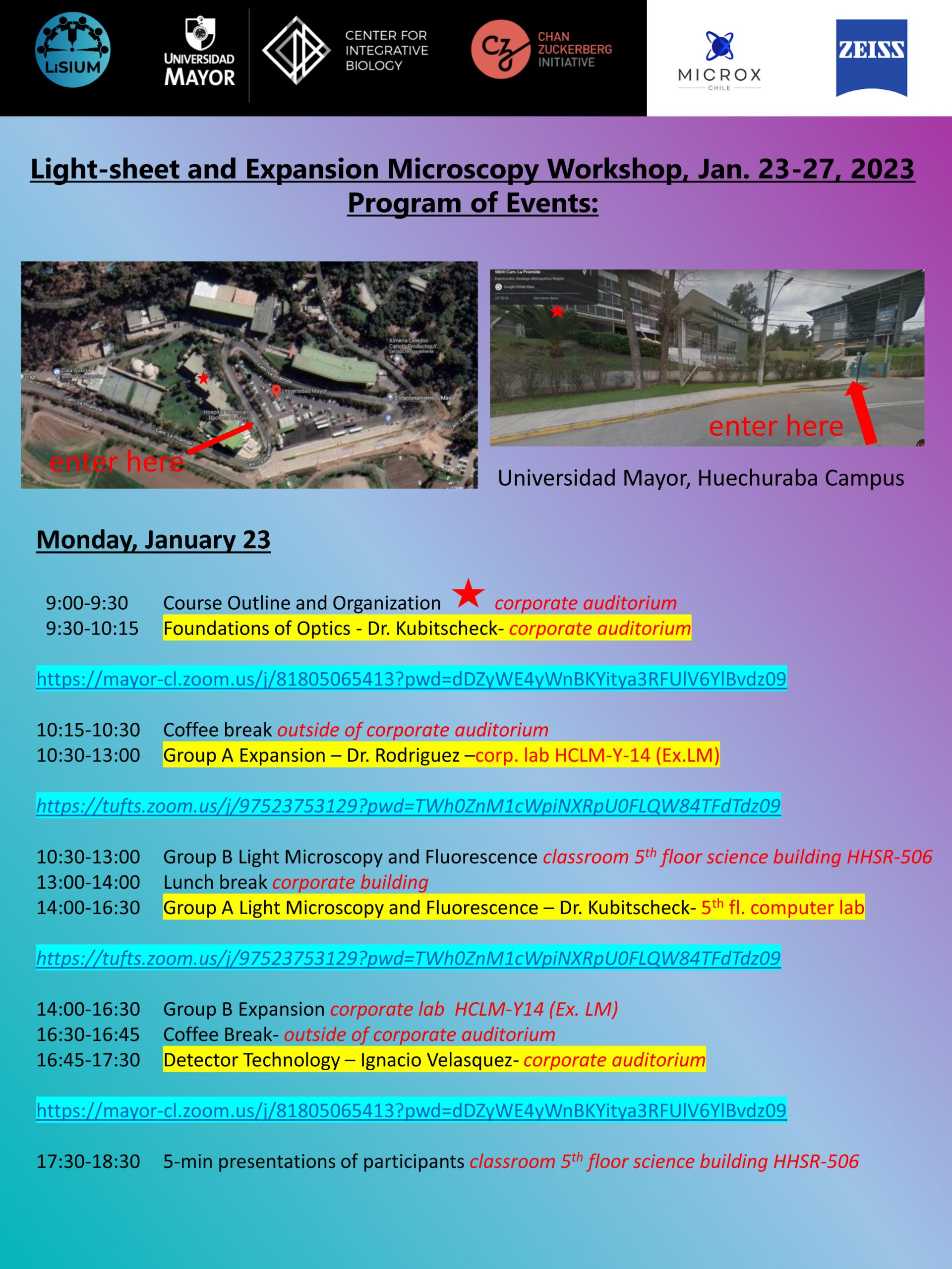 Light-Sheet and Expansion microscopy Workshop Program, January 2023 – lightsheetchile